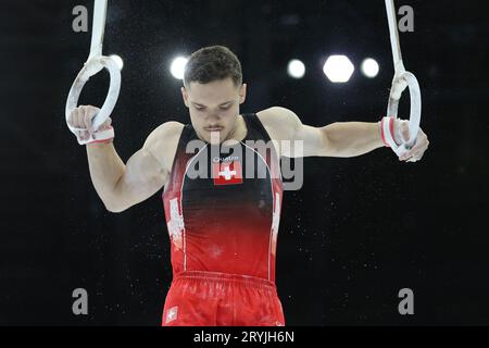 Noe Seifert of Switzerland competes in the Men's All-Around Final ...