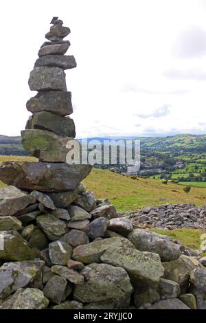 Caer Drewyn an iron age hill fort with dry stone ramparts to the north ...