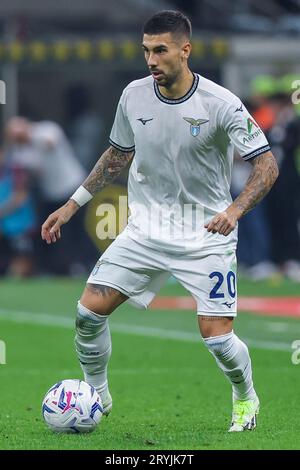 Mattia Zaccagni of S.S. Lazio seen in action during the Serie A Enilive ...