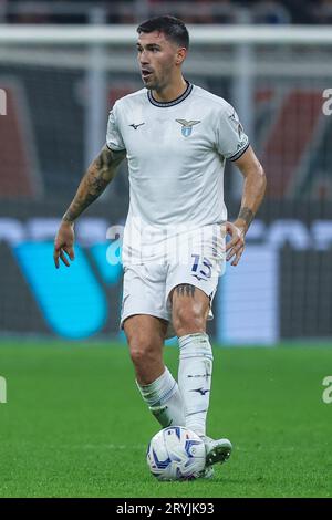 Alessio Romagnoli of S.S. Lazio seen in action during the Serie A ...