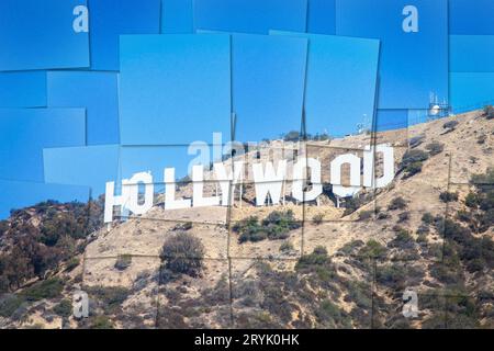 Creative picture of Hollywood sign in Los Angeles - landmark photo ...