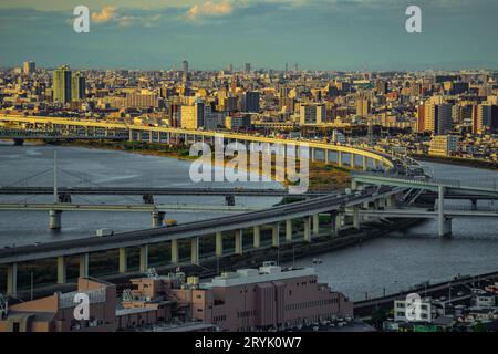 Metropolitan Expressway Central Loop Line and Tokyo Town Stock Photo ...