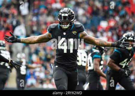 Jacksonville Jaguars linebacker Josh Allen (41) runs during an NFL ...