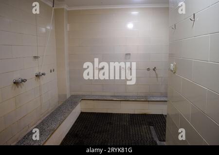 Ablution area beside the mosque, Wudu or ablution the Islamic procedure ...