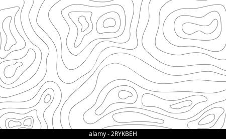 Topographic map lines. Topology outline contour. Vector wavy abstract ...
