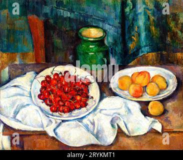 Paul Cezanne, Still Life, with, Cherries and Peaches, painting, 1885 ...