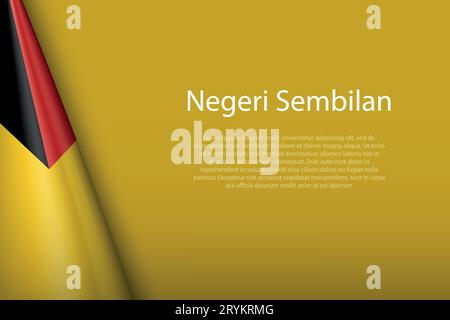 Negeri sembilan state isolated on malaysia map. Gray background ...
