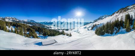 Alpine winter scenery in Amden in Switzerland 21.2.2021 Stock Photo - Alamy