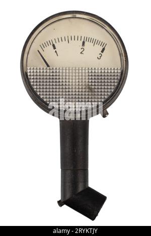 Vintage retro automotive manometer isolated on white background Stock ...