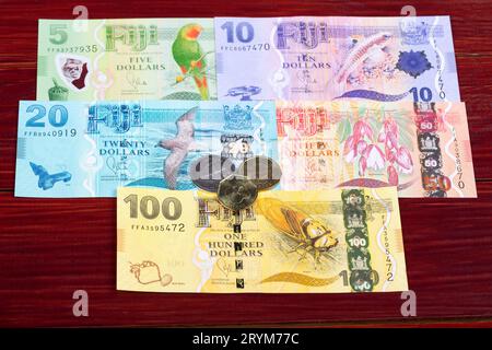 Fijian money - Dollars - coins and banknotes Stock Photo - Alamy