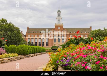 Overcast view of the Edmon Low Library of Oklahoma State University at ...