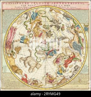 Ca. 1720 chart of the constellations of the Northern Hemisphere Stock ...