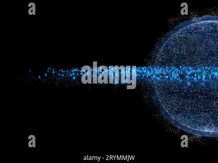Technology particle planet, data transmission Stock Photo - Alamy