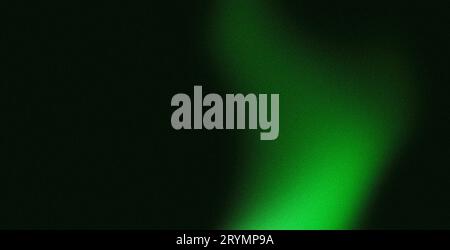 Green grainy color flow on black background, noise texture effect, wide ...