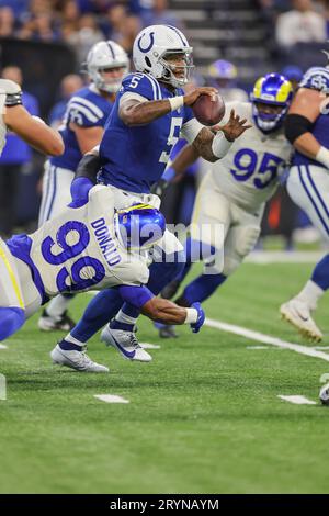 Indianapolis Colts quarterback Anthony Richardson Sr. (5) in action ...