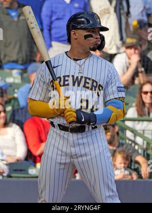 Milwaukee Brewers' William Contreras in action during a baseball game ...