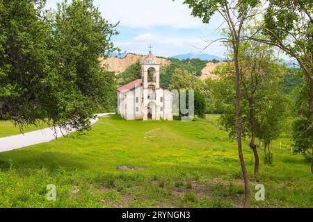 The grave of Yane Sandanski and old church near Rozhen Monastery ...