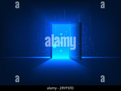 Technology background Gateway to the world of technology that accesses ...