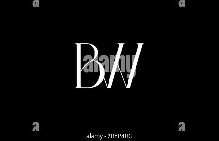 BW, WB Abstract Letters Logo Monogram Stock Vector Image & Art - Alamy