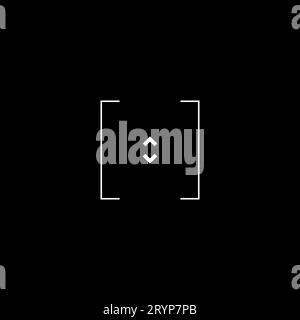 Futuristic GUI rectangle target, military aim, tech sight, HUD reticle ...
