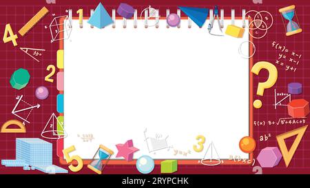 Math Tools on Blank Background Banner illustration Stock Vector Image ...