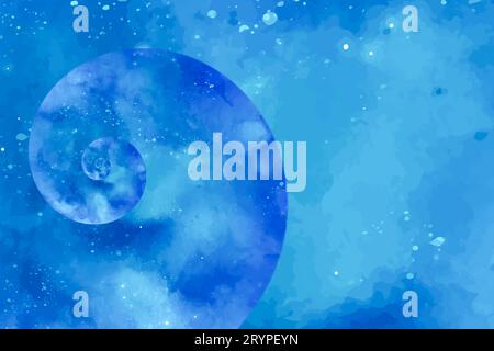 Abstract blue background with spiral. Swirling radial futuristic ...