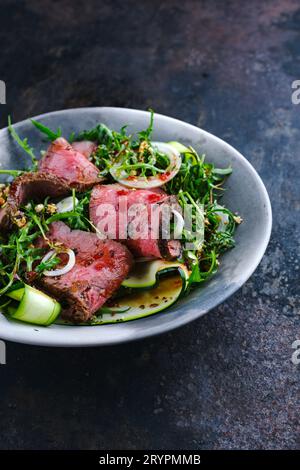 Traditional Commonwealth Sunday roast with sliced cold cuts roast beef ...