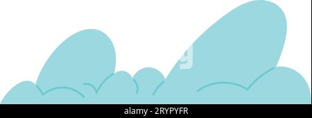 Steam cloud puffs of different shapes and sizes. Isolated abstract ...