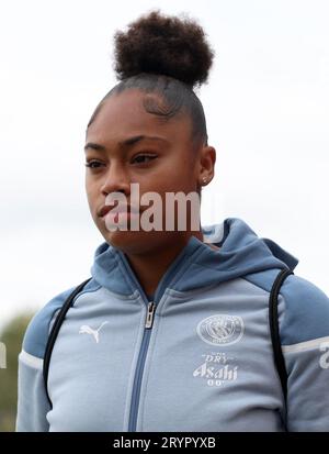 Manchester City goalkeeper Khiara Keating is consoled by team-mates ...