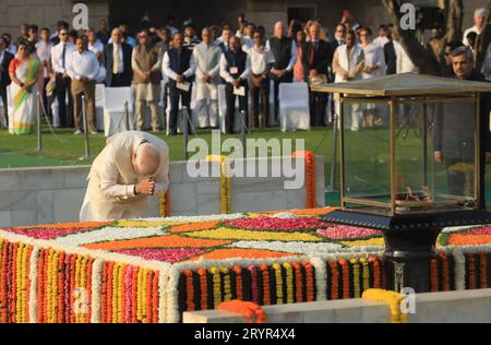 NEW DELHI, INDIA – OCTOBER 2: Prime Minister of India Narendra Modi ...