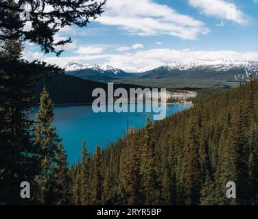 Fairview lookout of Fairmont Chateau in Lake Louise at Banff National ...
