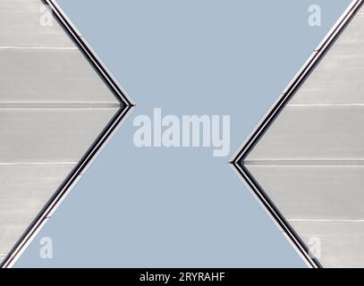 Corner of a concrete building with windows Stock Photo - Alamy