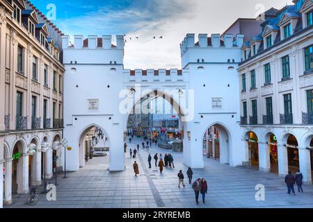 Neuhauser Street and Karlsplatz Gate in Munich, Germany Stock Photo - Alamy