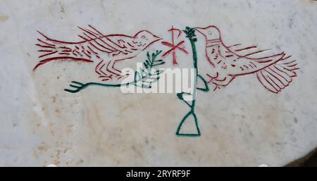 Christ monogram XP or Chi Rho monogram, ancient symbol for Christ ...