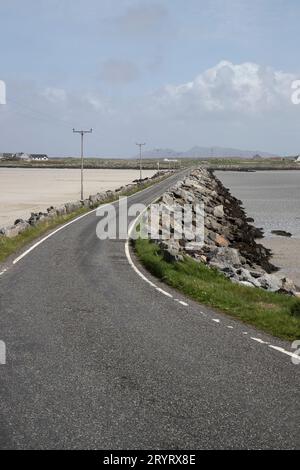 Road on causeway linking islands, originally built to close entrance ...