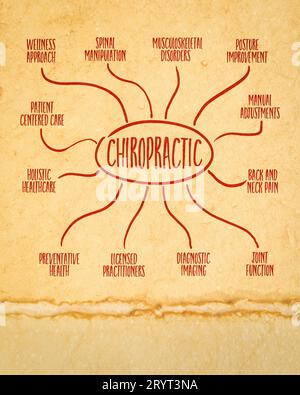 alternative medicine infographics or mind map sketch on art paper ...