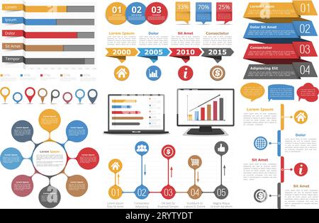 Timeline infographics with line speech bubbles, vector eps10 ...