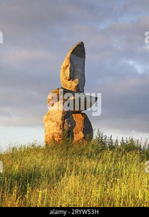 Sculptural of the stones near Lake Akmena. Lithuania Stock Photo - Alamy