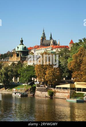 Straka Academy and Hradcany in Prague. Czech Republic Stock Photo - Alamy