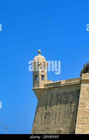 Valletta, Malta - 6 August 2023: Tower at the viewpoint at the La ...