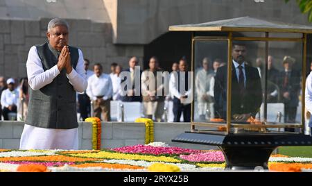 NEW DELHI, INDIA - OCTOBER 2: Jagdeep Dhankhar (Vice President of India ...