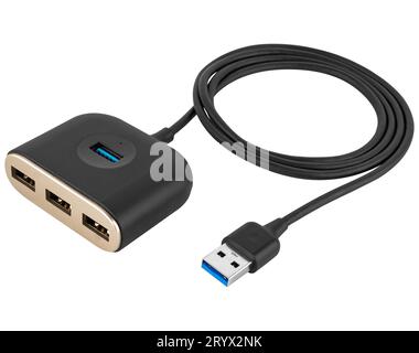 USB-Hub card reader isolated on white background Stock Photo - Alamy