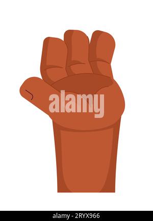African american hand outstretched cartoon hand outline illustration ...
