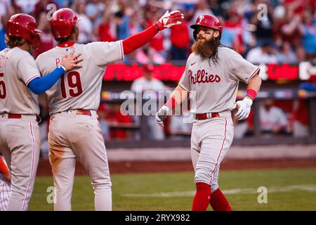 Philadelphia Phillies' Brandon Marsh (16) in action during a baseball ...