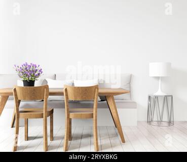 Canvas mock up on wood mini toy easel, white blank jar of gouache paint ...