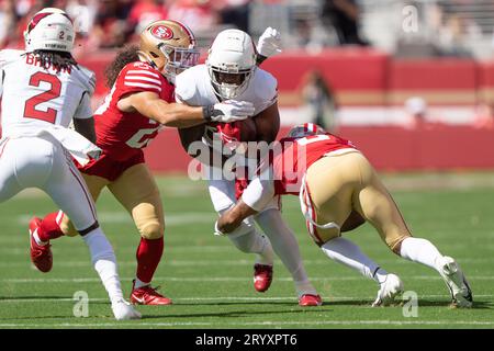 Arizona Cardinals running back Emari Demercado (31) wraps his wrists in ...
