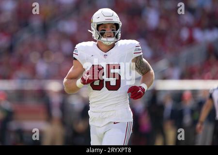 Arizona Cardinals tight end Trey McBride stands on the field during ...