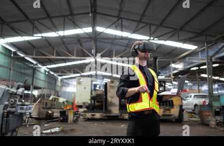 Engineer and mechanical system placement in the old mechanical factory ...