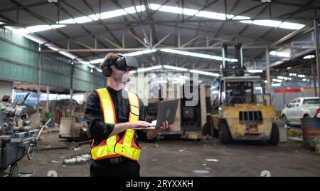 Engineer and mechanical system placement in the old mechanical factory ...