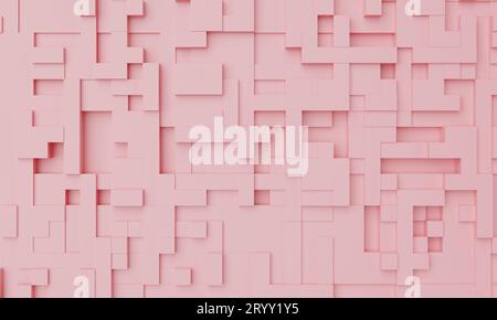 Creative 3D Illustration concept of pastel retro pink television on ...